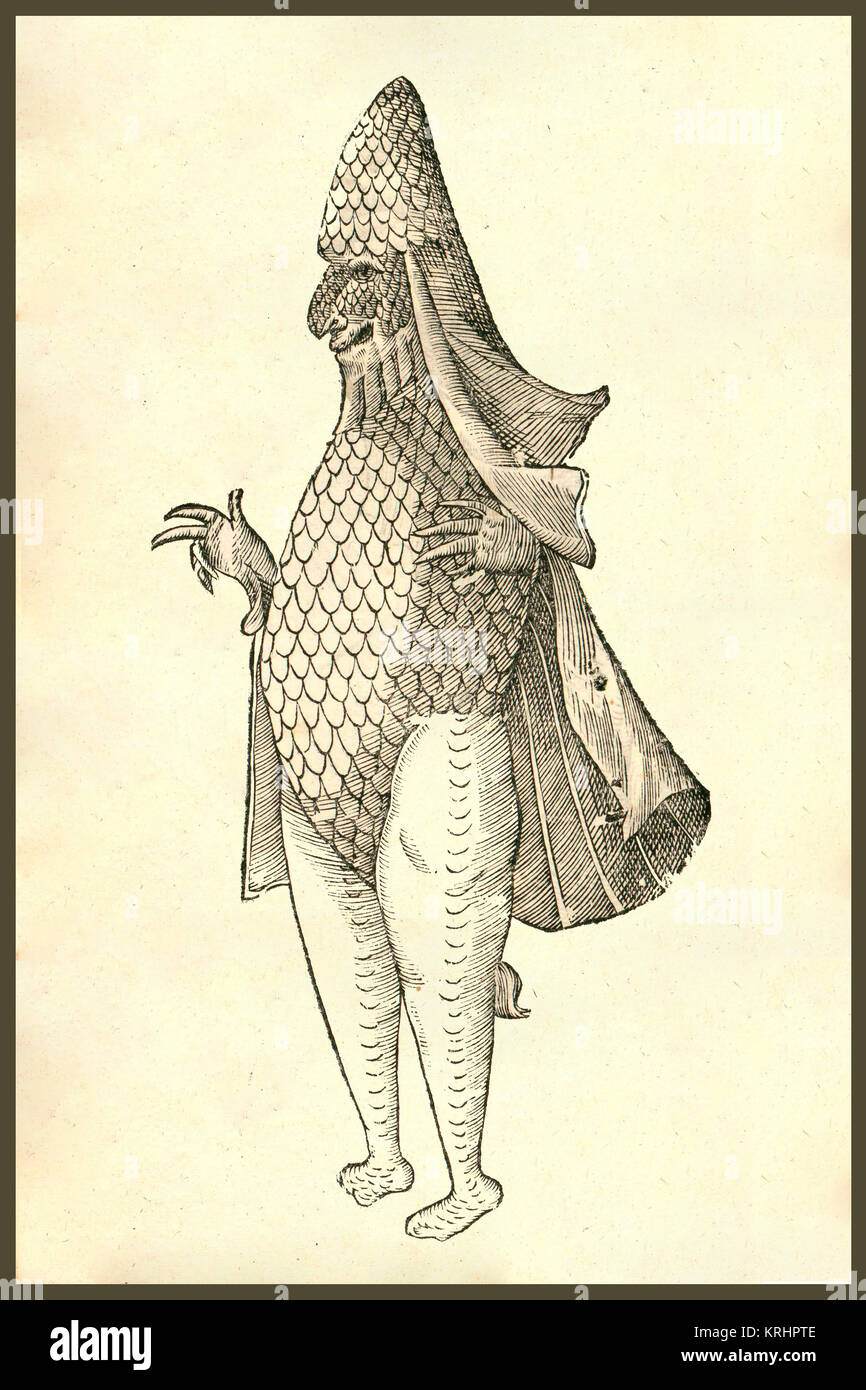 "Monstrum marinum rudimenta habitus episcopi referens,scaled sea ...