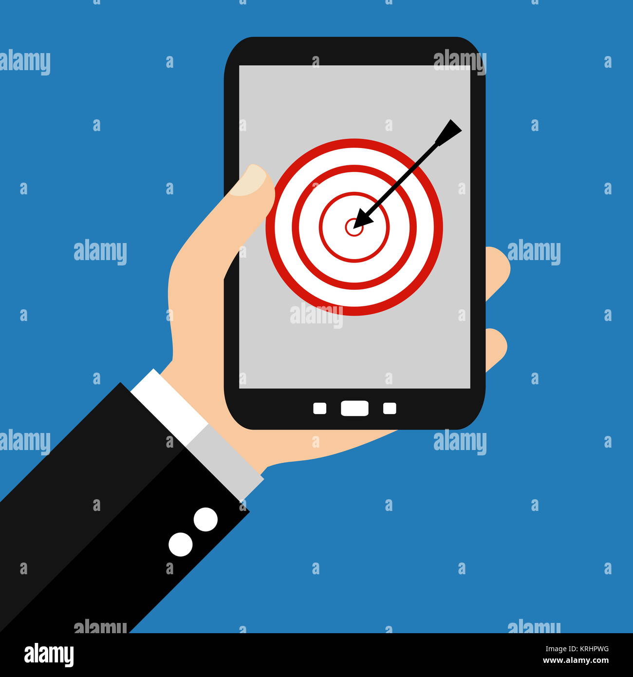 target on the smartphone Stock Photo - Alamy
