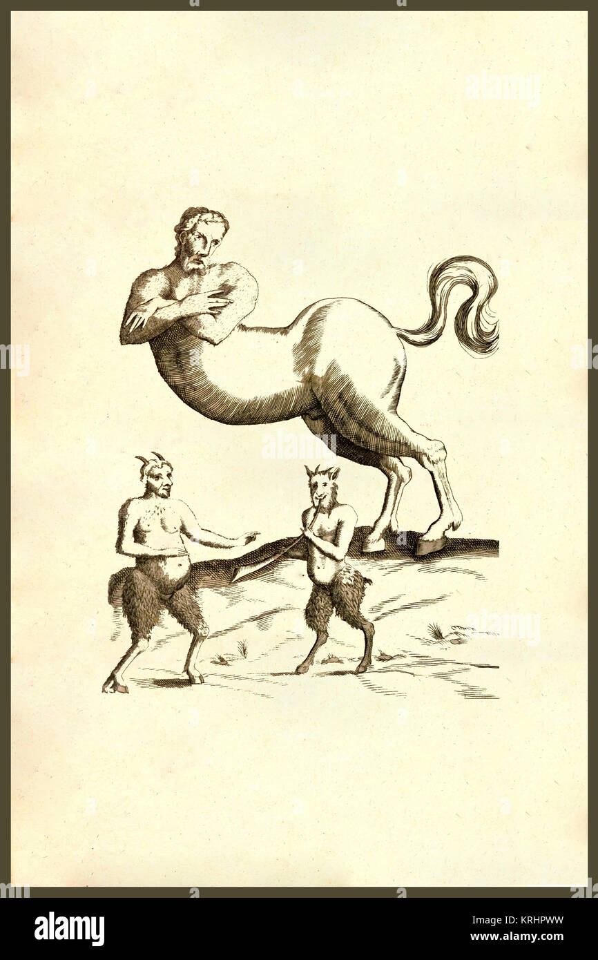 "Centaurs & Satyrs. From the 1642 book Monstrorum Historia by Ulisse ...