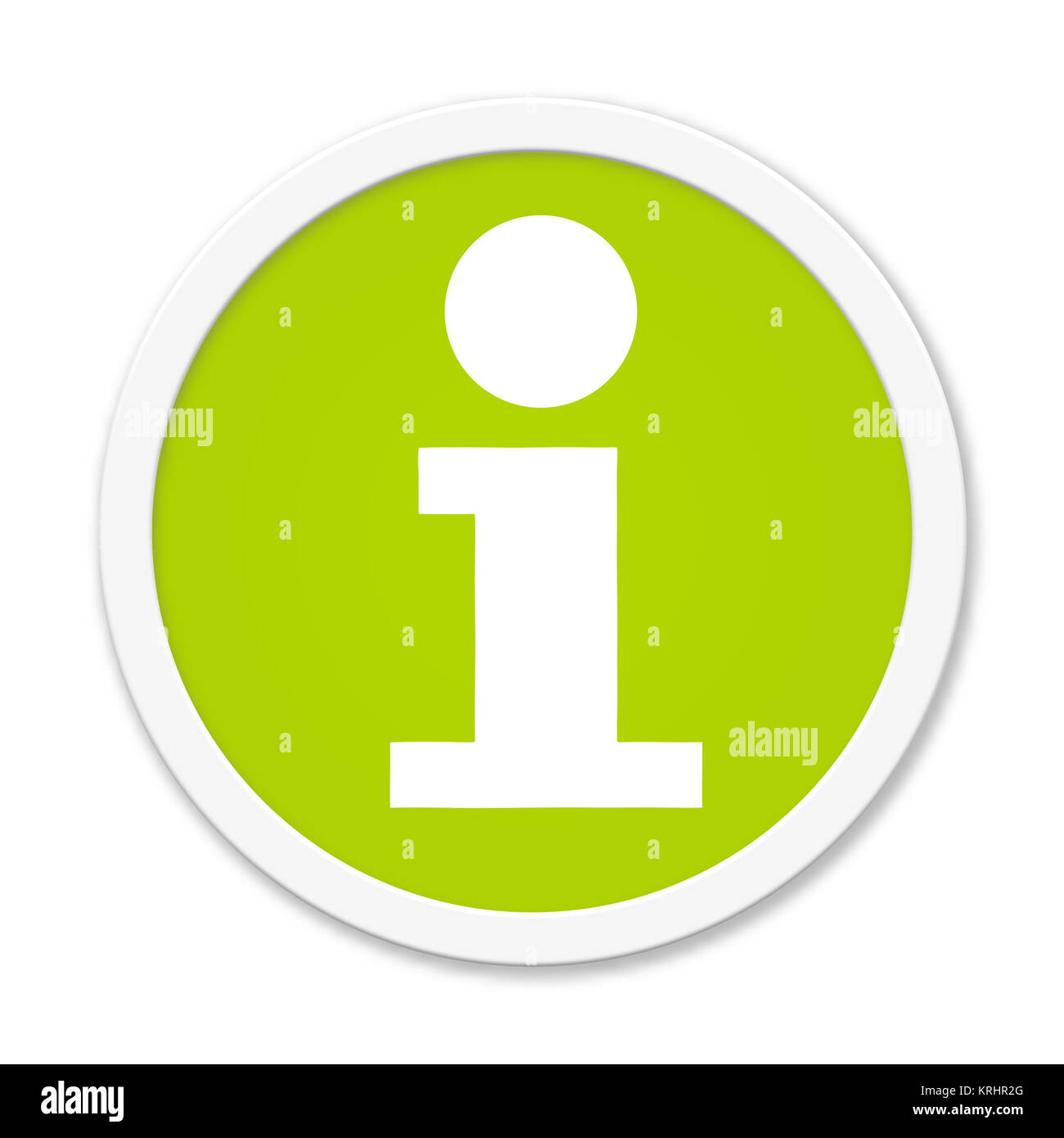 green round button information Stock Photo - Alamy