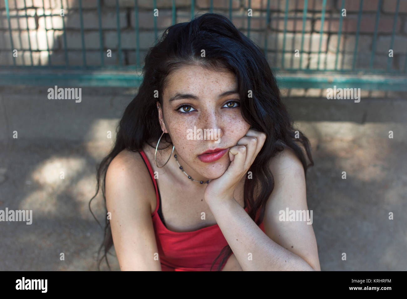 boring woman portrait Stock Photo - Alamy