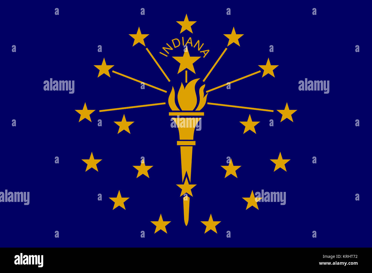 Flag of Indiana in correct size and colors Stock Photo - Alamy