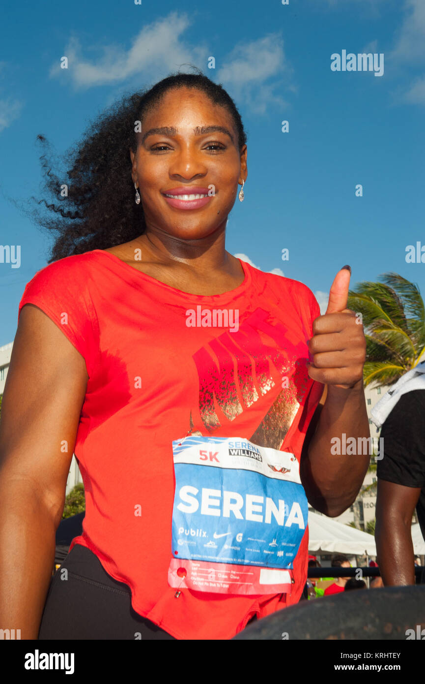 MIAMI BEACH, FL - DECEMBER 13: Serena Williams joined by sister Venus ...