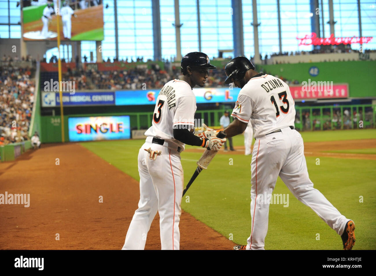 MIAMI, FL - JUNE 15: during the New York Yankees game against VS. the Miami Marlins at Marlins ...