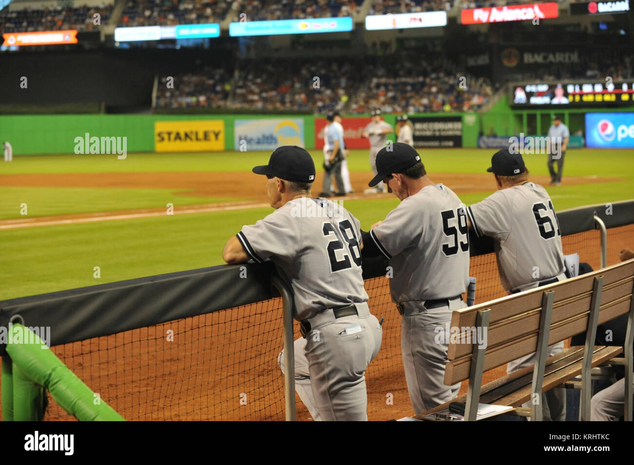 MIAMI, FL - JUNE 15: during the New York Yankees game against VS. the Miami Marlins at Marlins ...