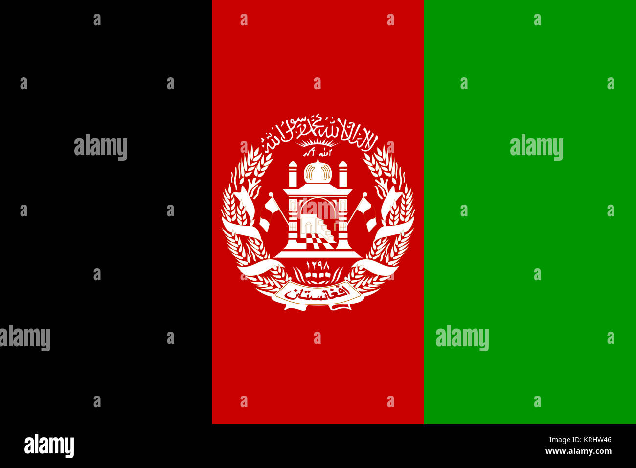 Flag of Afghanistan in correct size colors Stock Photo - Alamy