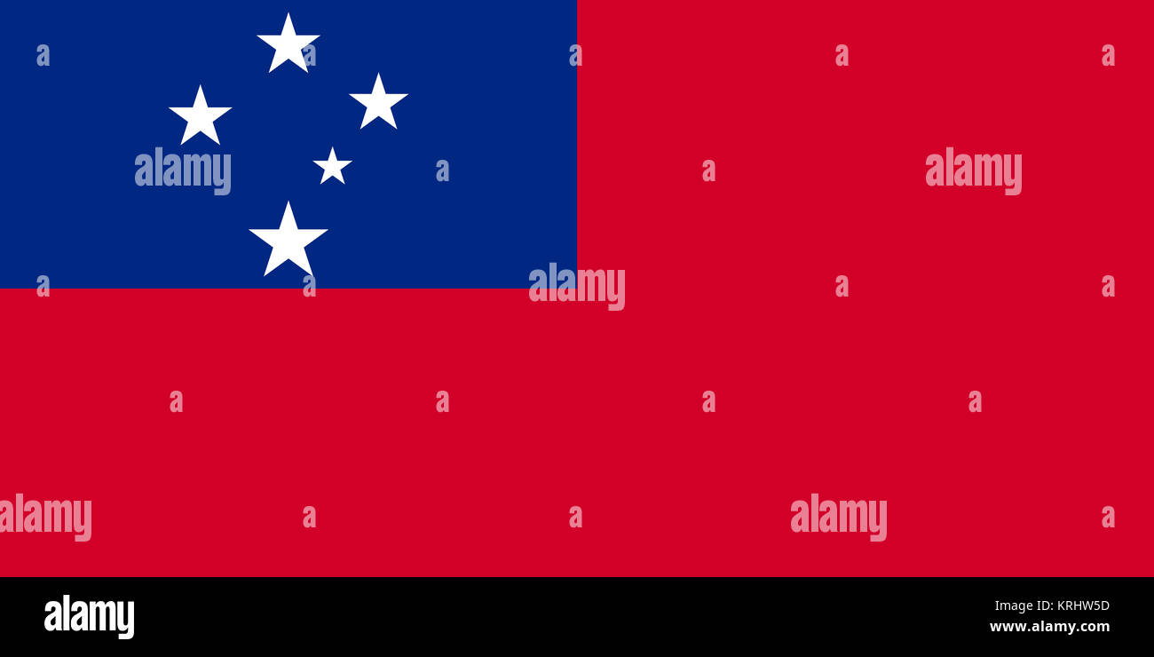 Flag of Samoa in correct size and colors Stock Photo - Alamy