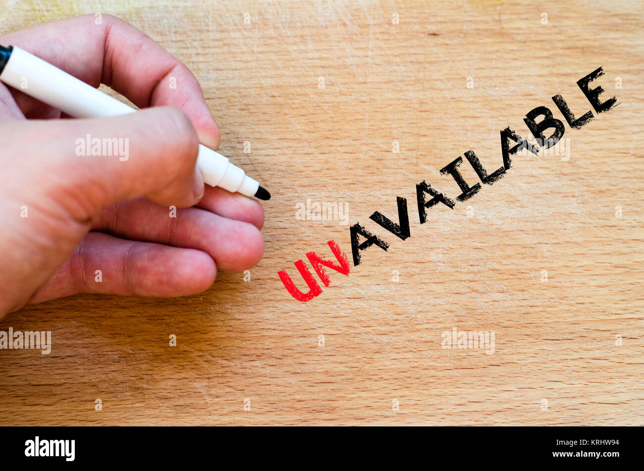 Unavailable text concept Stock Photo - Alamy