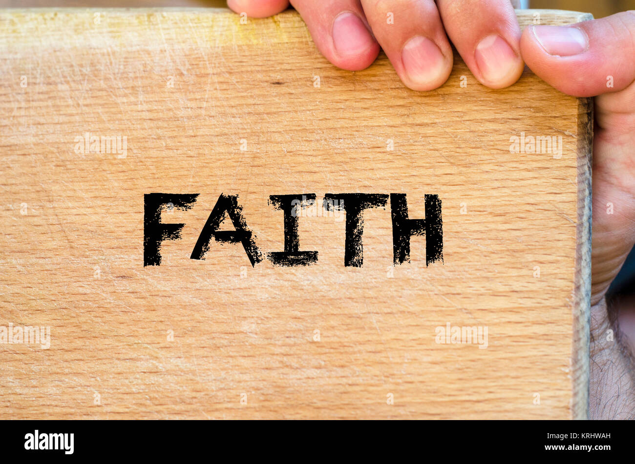 Faith text concept Stock Photo - Alamy