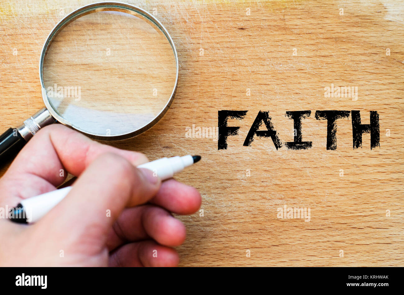 Faith text concept Stock Photo - Alamy