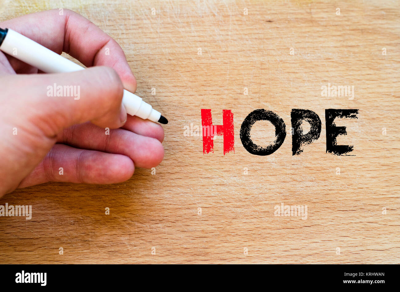 Hope text concept Stock Photo - Alamy