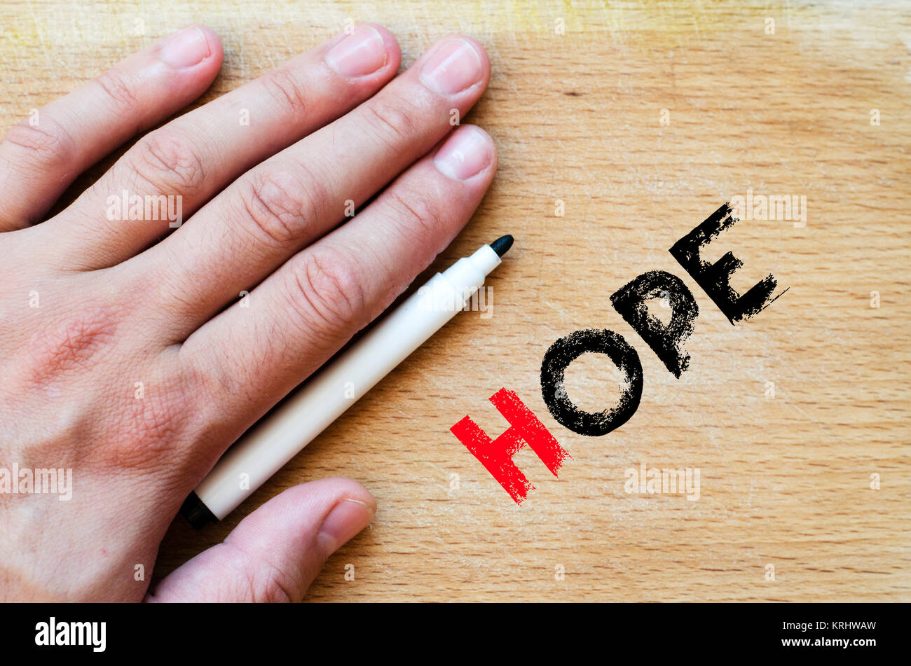 Hope text concept Stock Photo - Alamy