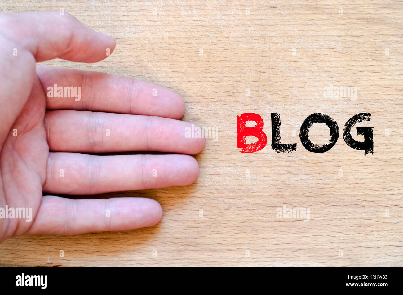 Blog text concept Stock Photo - Alamy