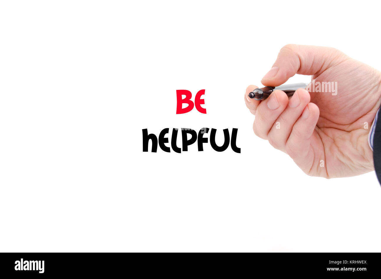 Be helpful text concept Stock Photo - Alamy