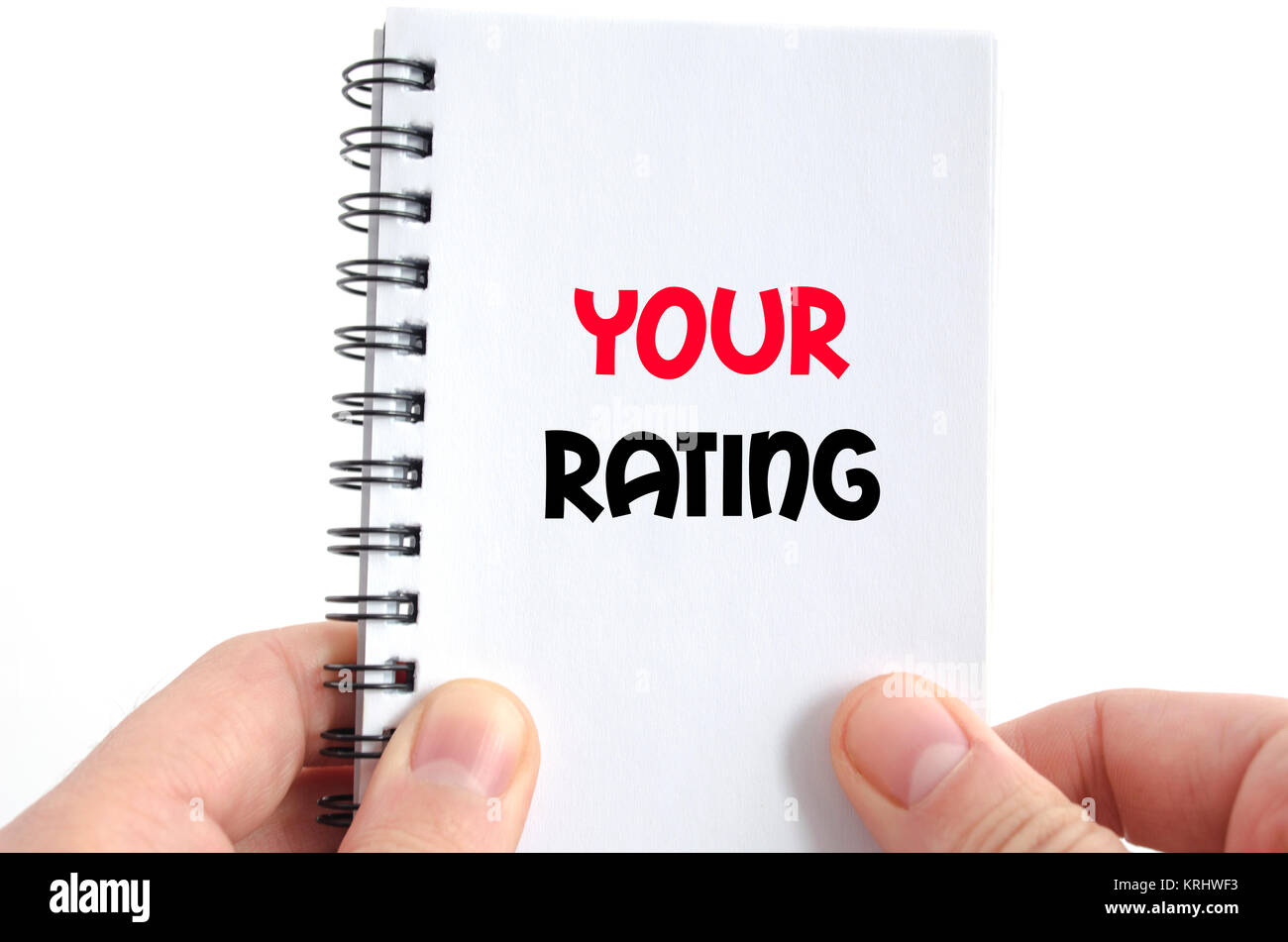 Your rating text concept Stock Photo - Alamy