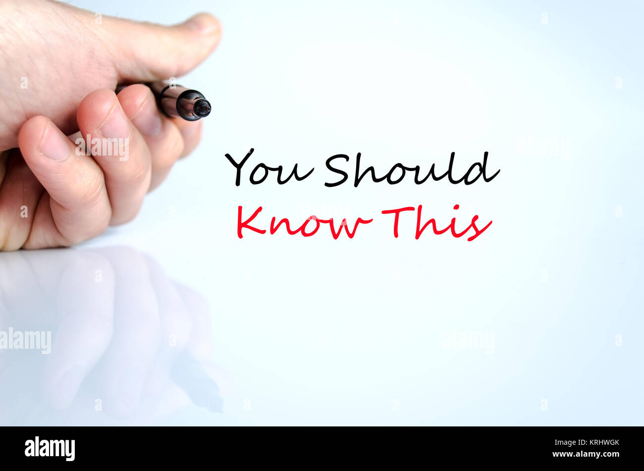 You should know this text concept Stock Photo - Alamy