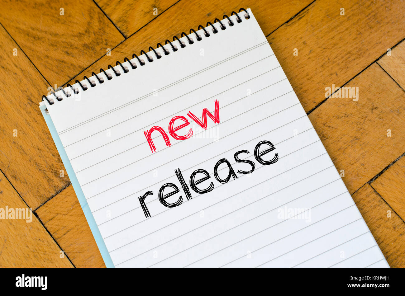 New release text concept Stock Photo - Alamy