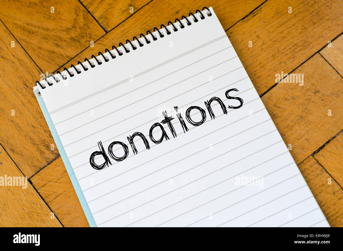 Donations text concept Stock Photo - Alamy