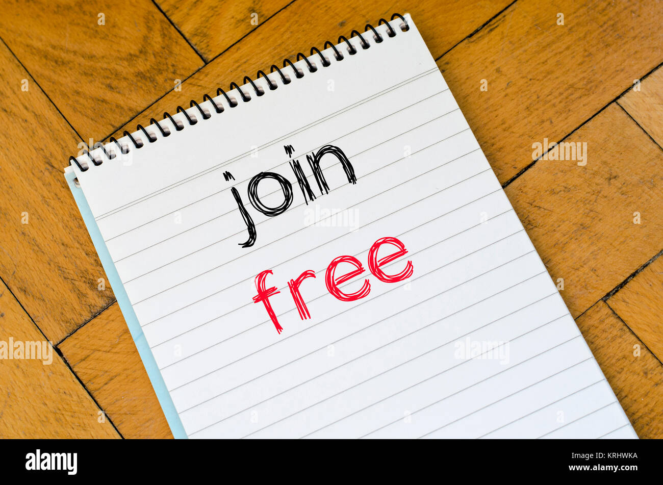 Join free text concept Stock Photo - Alamy