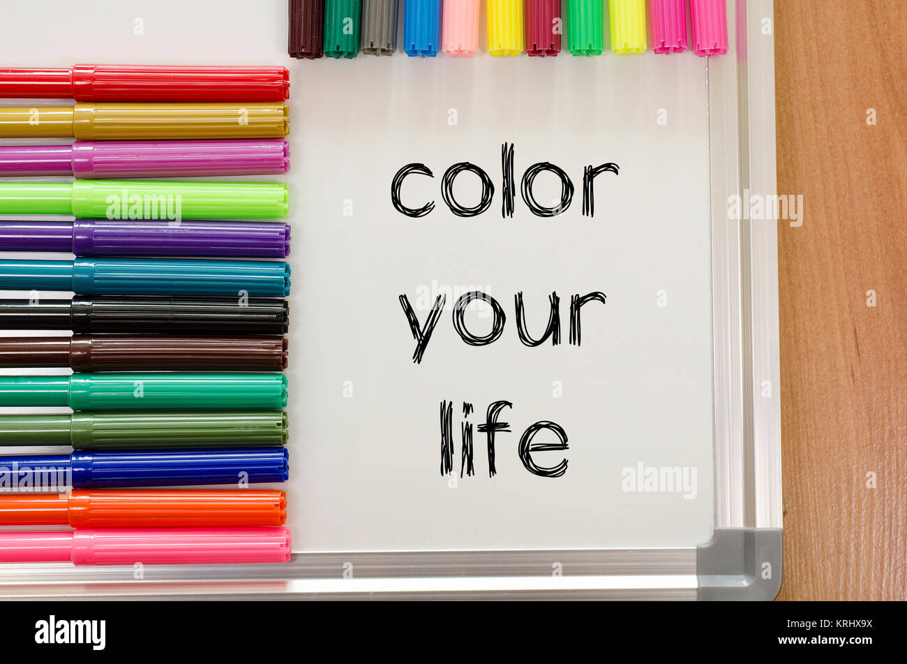 Color your life text concept Stock Photo - Alamy