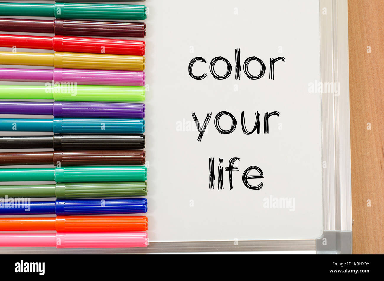 Color your life text concept Stock Photo - Alamy