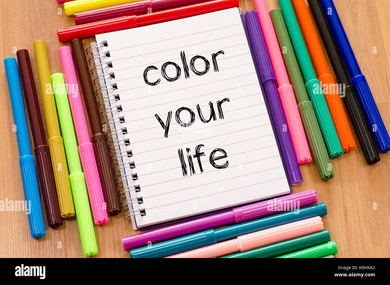 Color your life text concept Stock Photo - Alamy