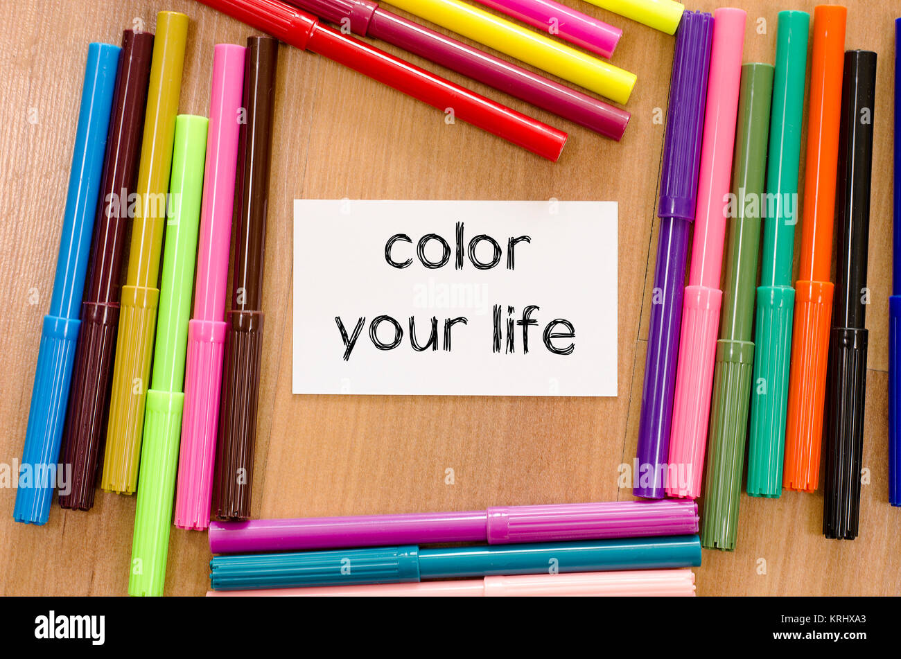 Color your life text concept Stock Photo - Alamy