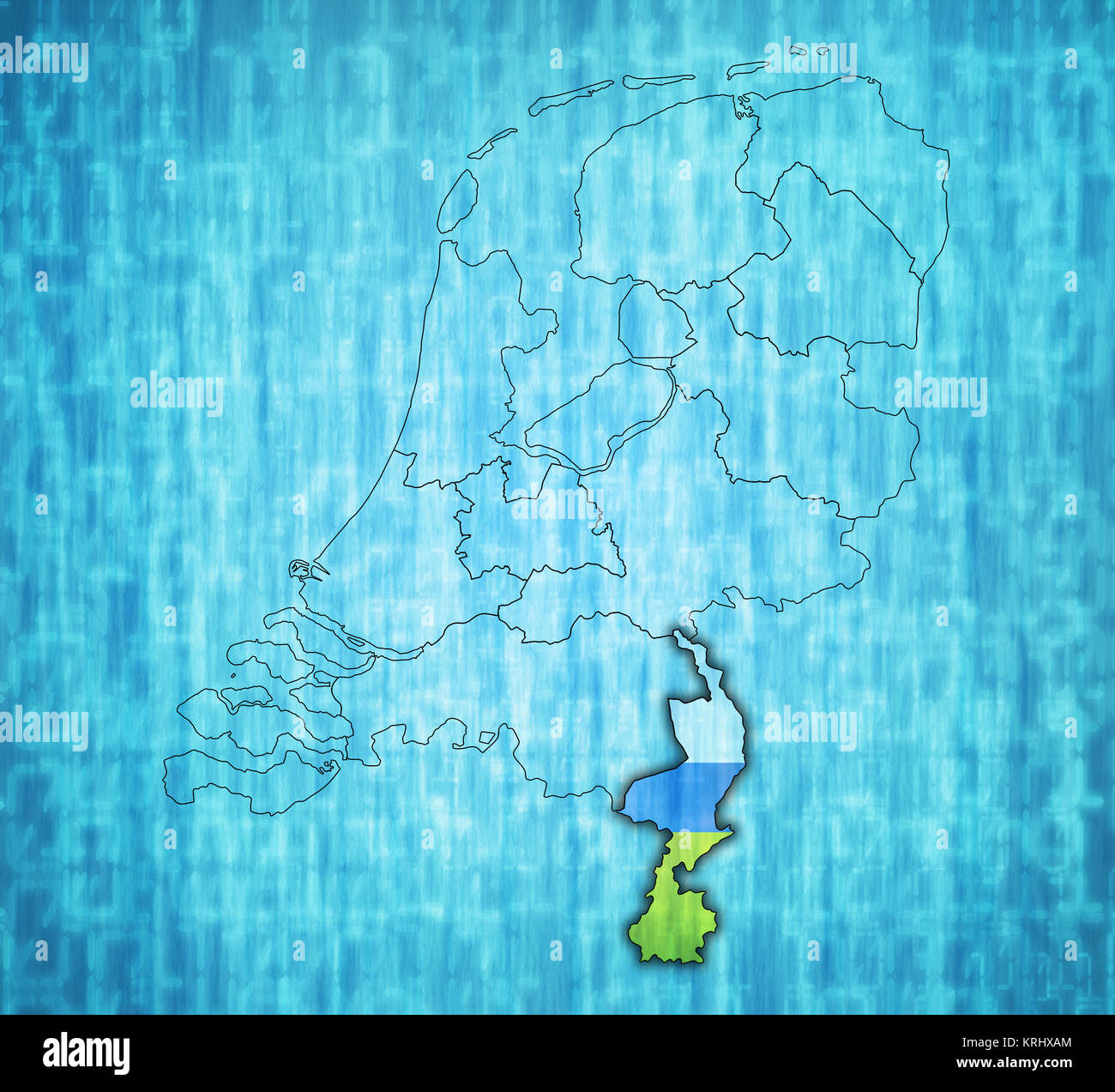 limburg on map of provinces of netherlands Stock Photo - Alamy