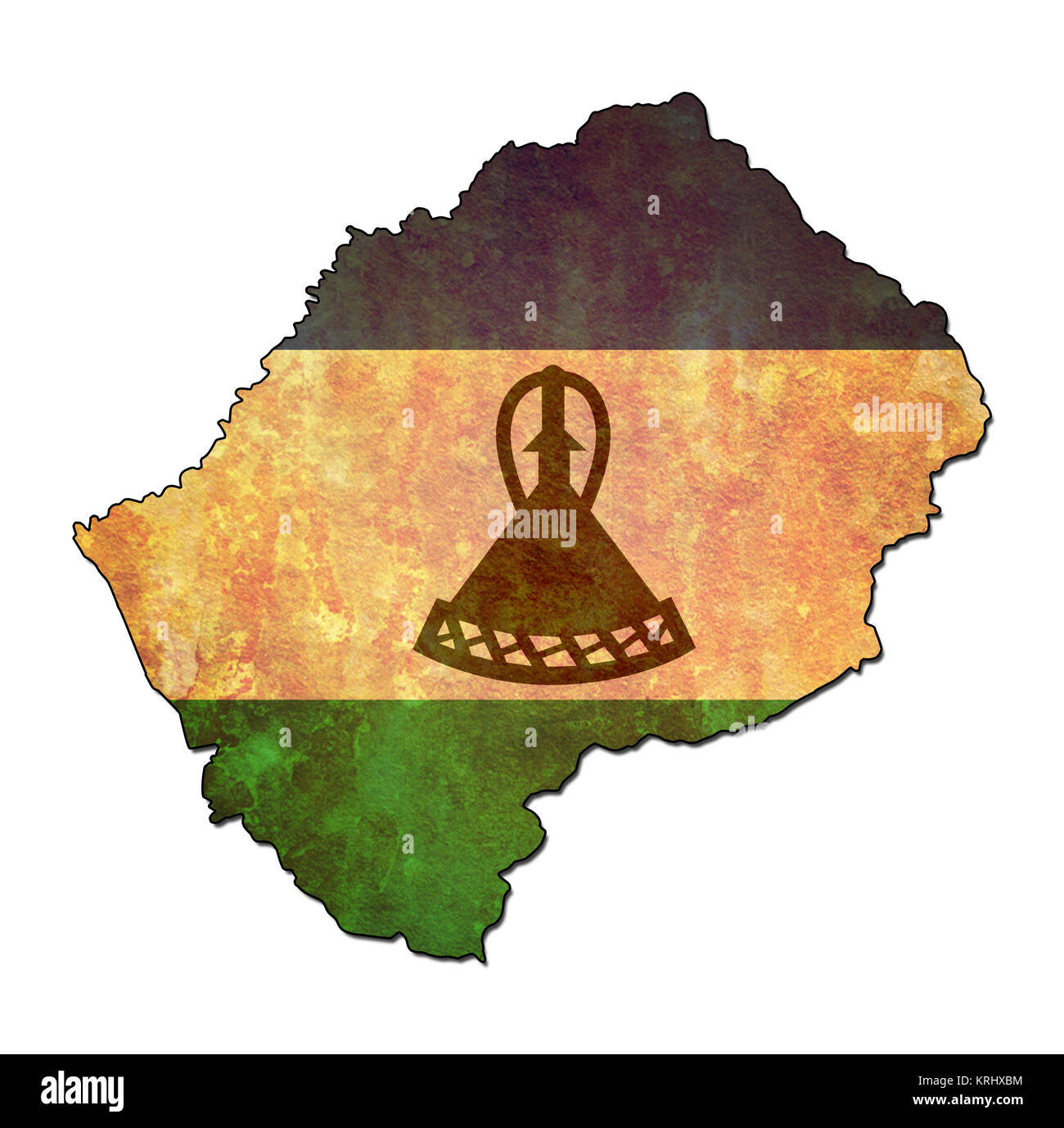 Lesotho political map hi-res stock photography and images - Alamy