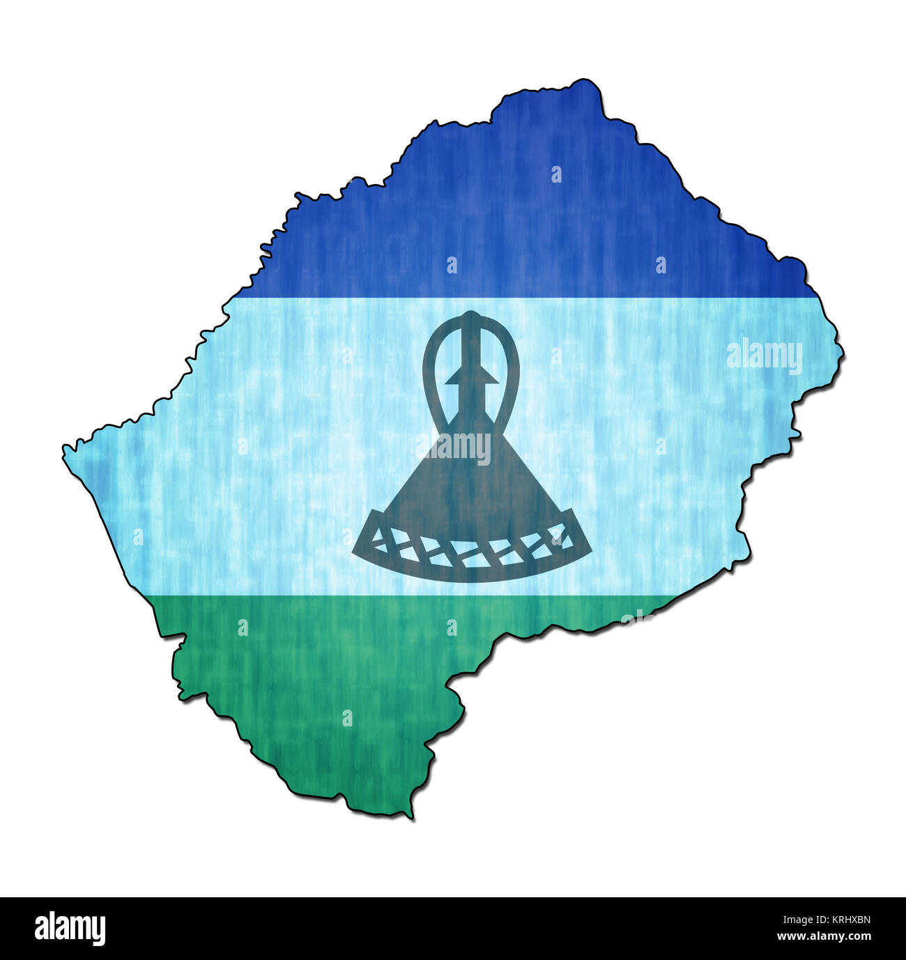 Lesotho national flag map Cut Out Stock Images & Pictures - Alamy