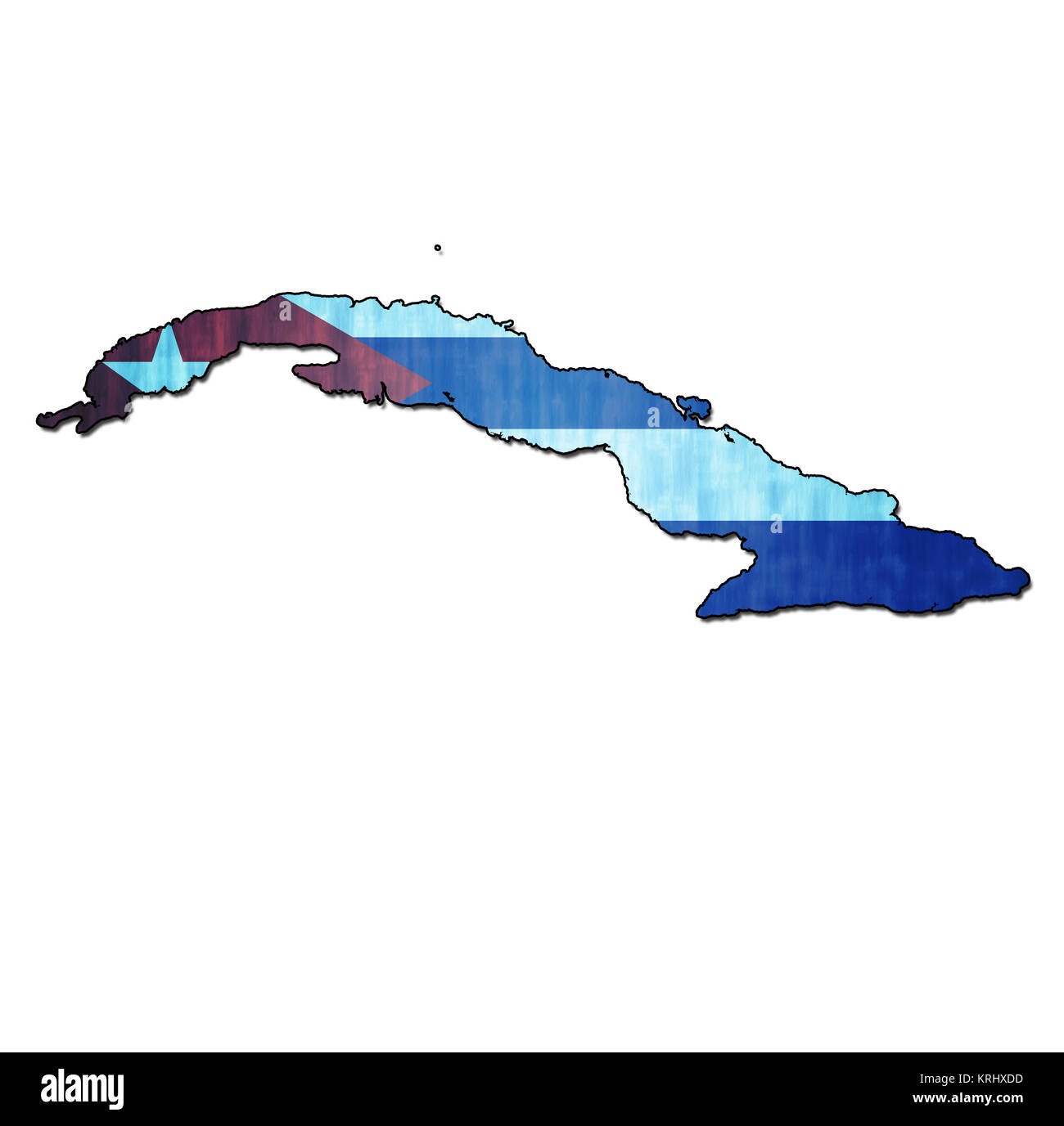 Flag map illustration cuba hi-res stock photography and images - Alamy