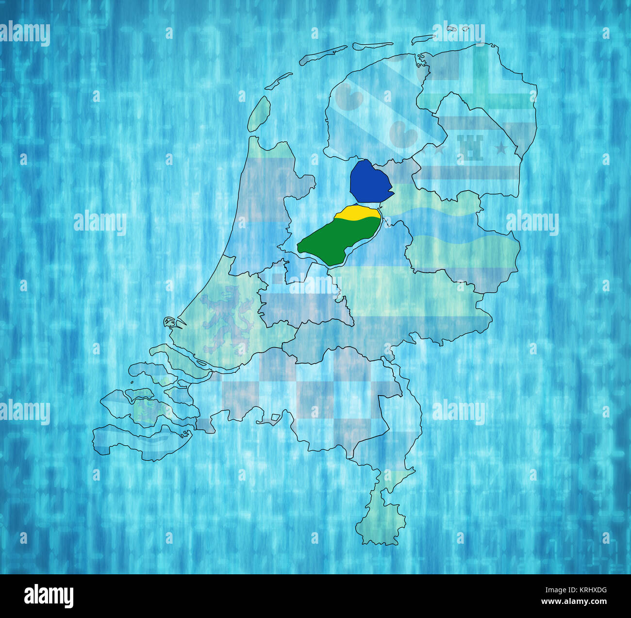 flevoland on map of provinces of netherlands Stock Photo - Alamy