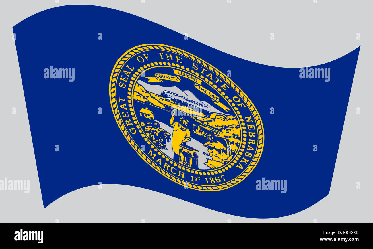 Wave flag nebraska state hi-res stock photography and images - Alamy