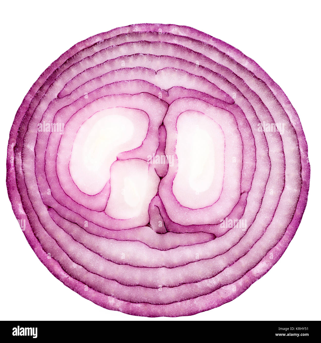 Half of cut red onion isolated on white background Stock Photo - Alamy