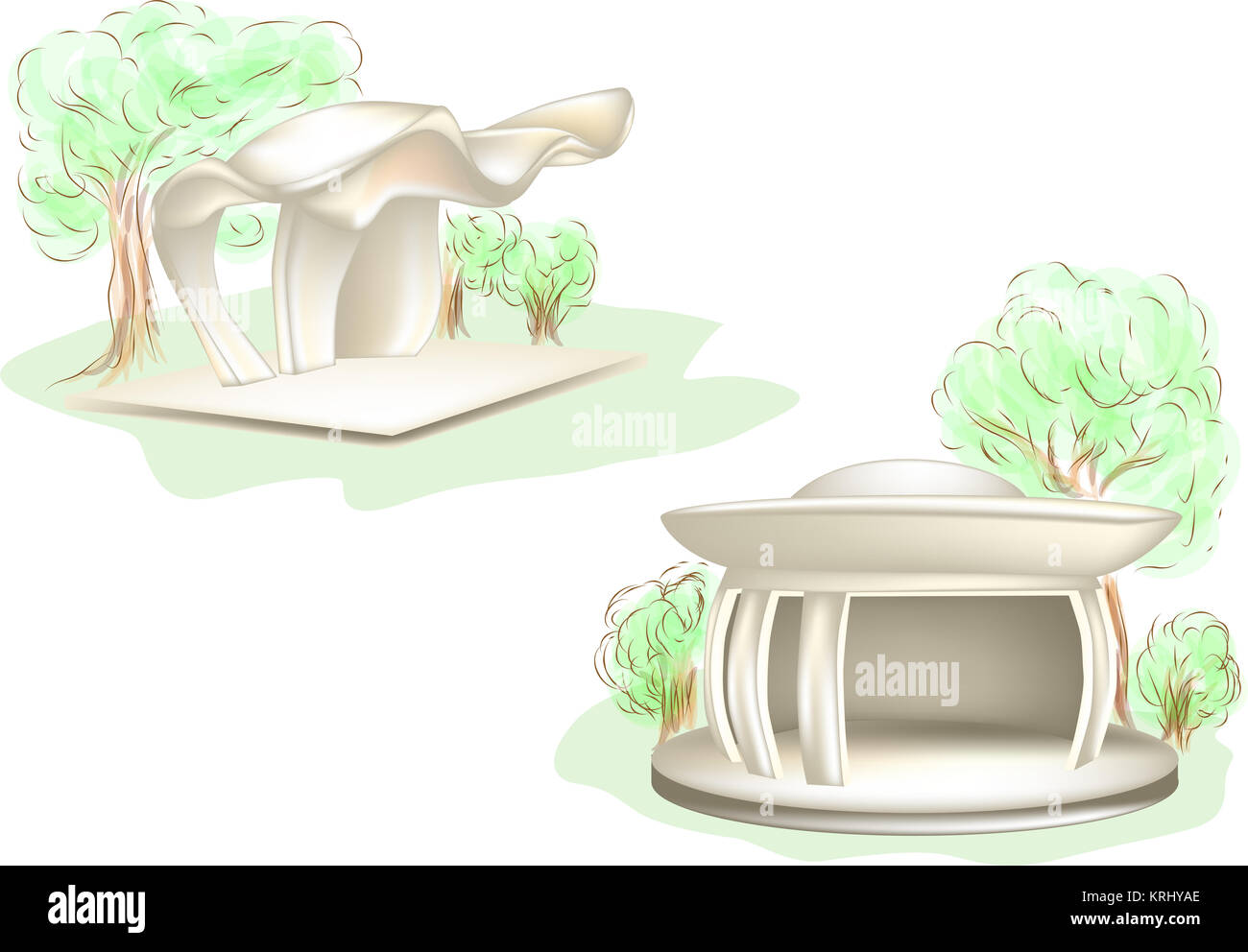 two bus stop Stock Photo - Alamy