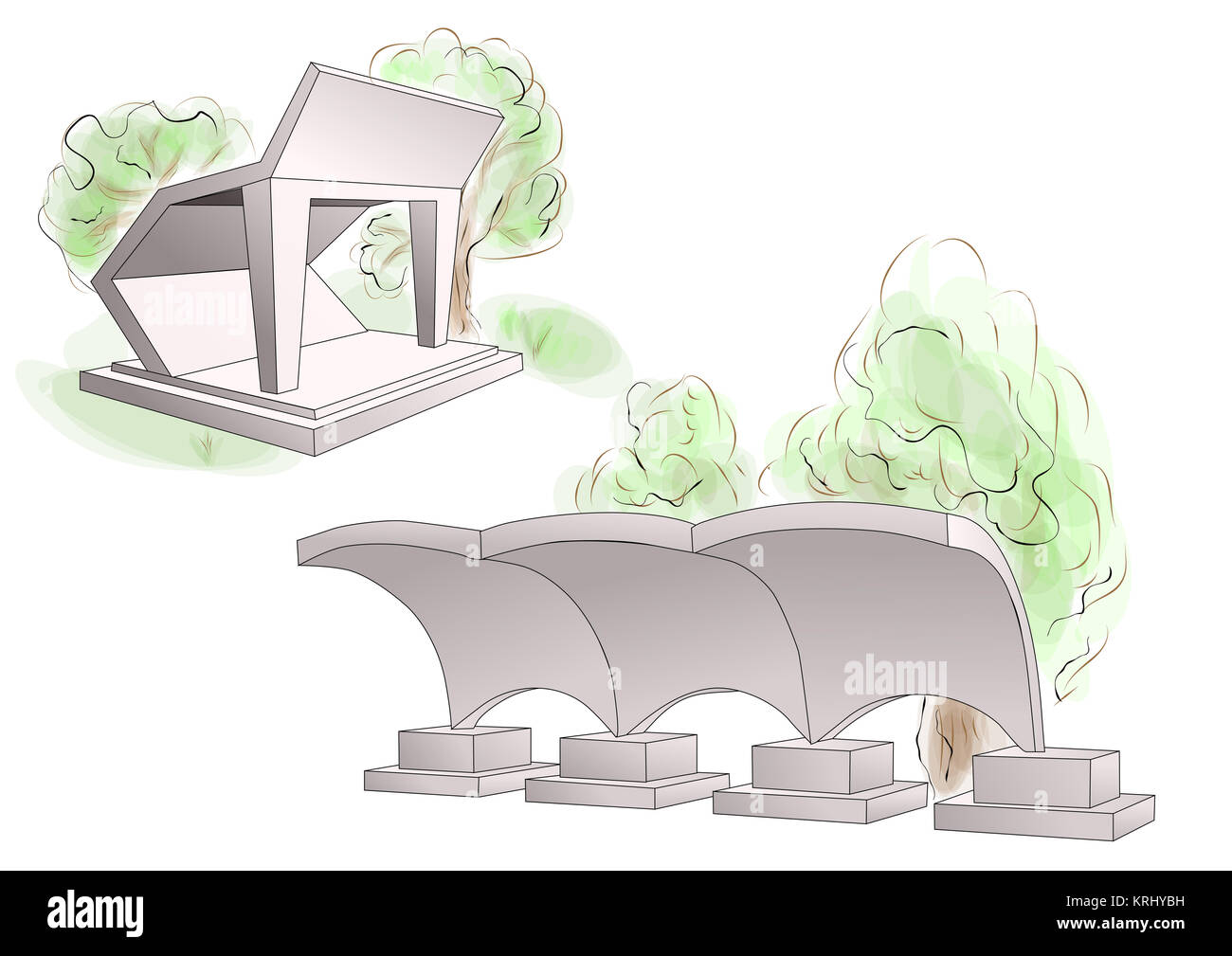 Isolated bus stops hi-res stock photography and images - Alamy