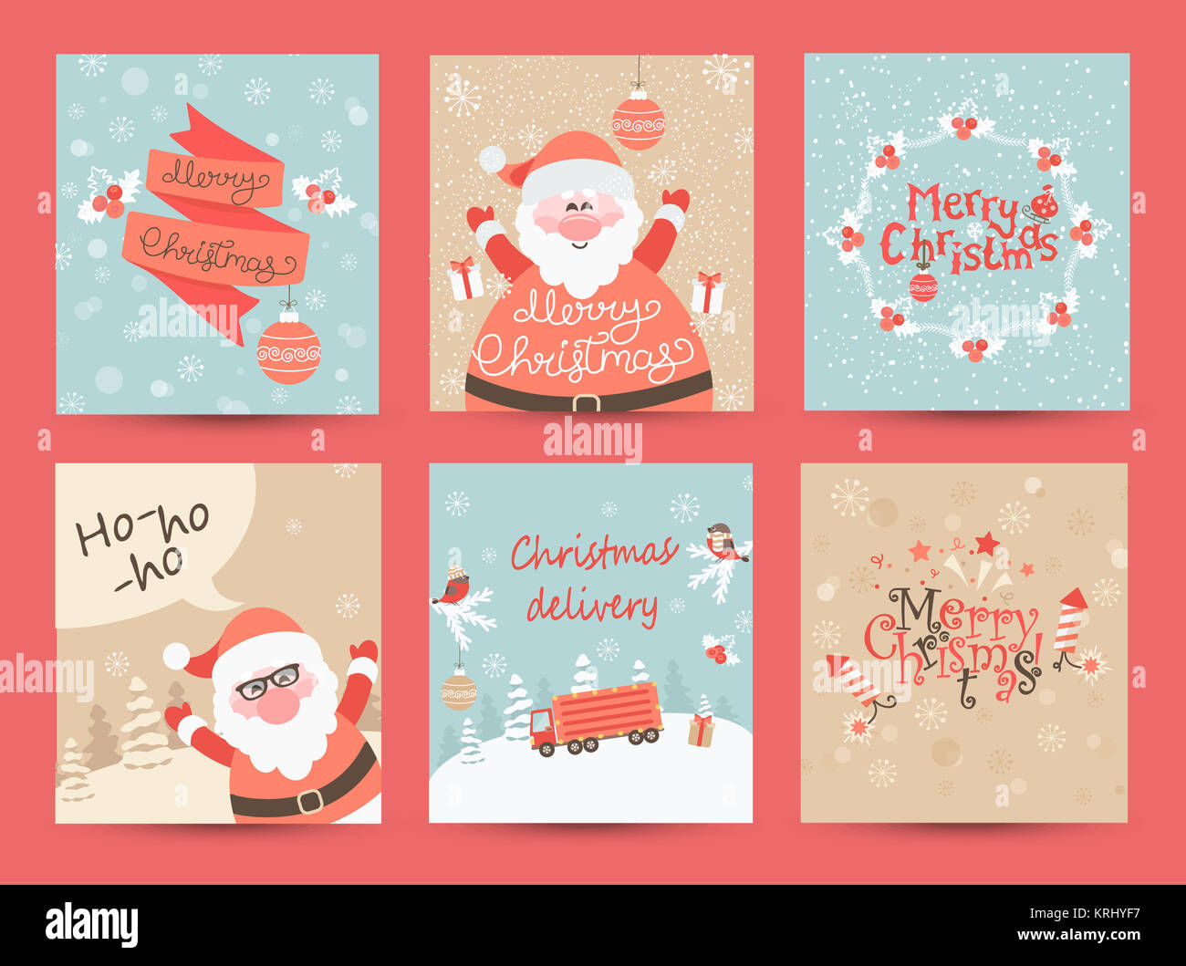 Vintage christmas cards hi-res stock photography and images - Alamy