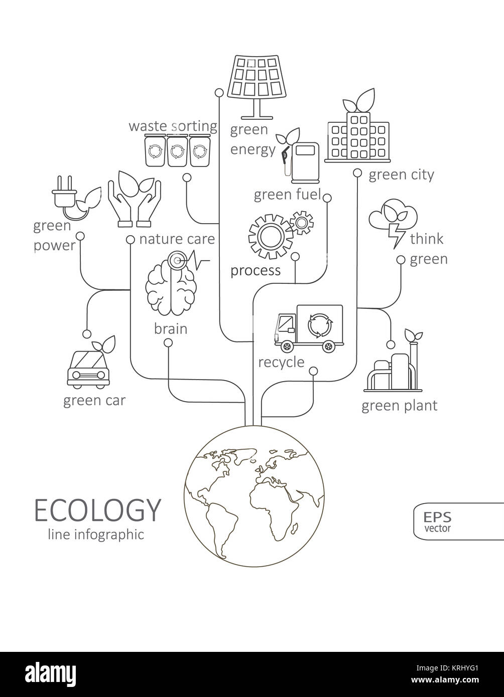 Simple mono linear pictogram Infographic Stock Photo - Alamy