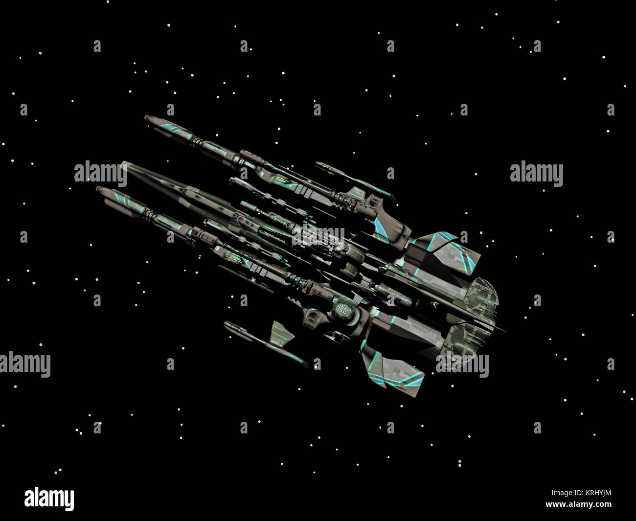 Combat spaceship in space hi-res stock photography and images - Alamy