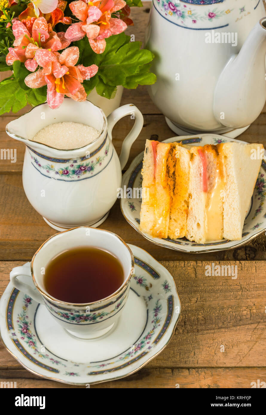 Tea composition, tea set Stock Photo - Alamy