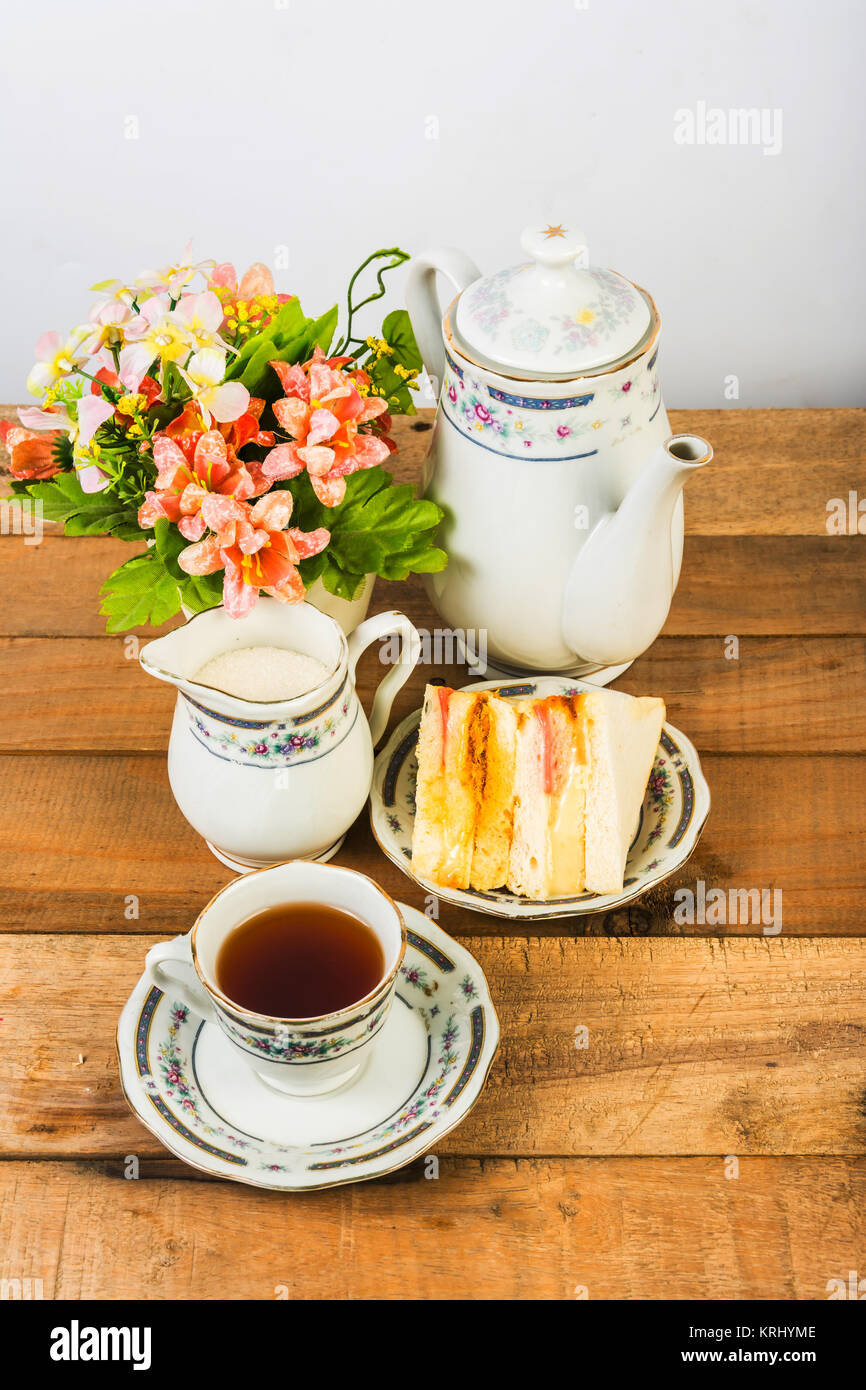 Tea composition, tea set Stock Photo - Alamy