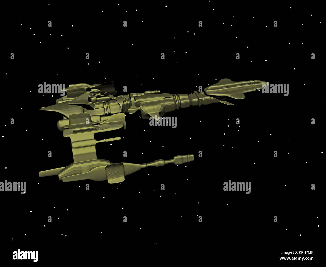 combat spaceship in space Stock Photo - Alamy