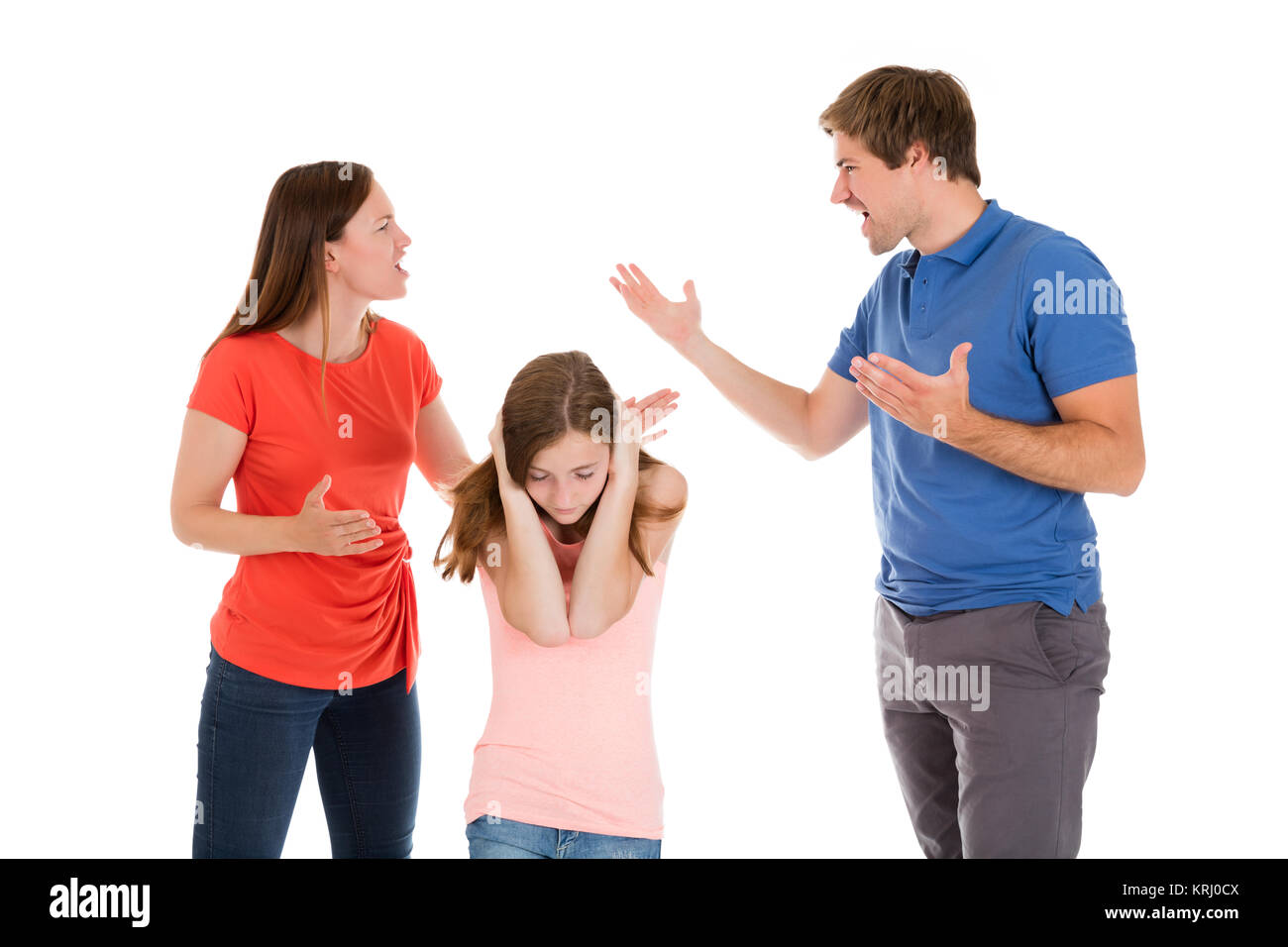 Parents arguing at teenage daughter hi-res stock photography and images ...
