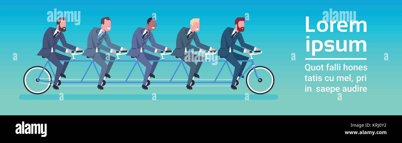 Teamwork leader tandem illustration Stock Vector Images - Alamy