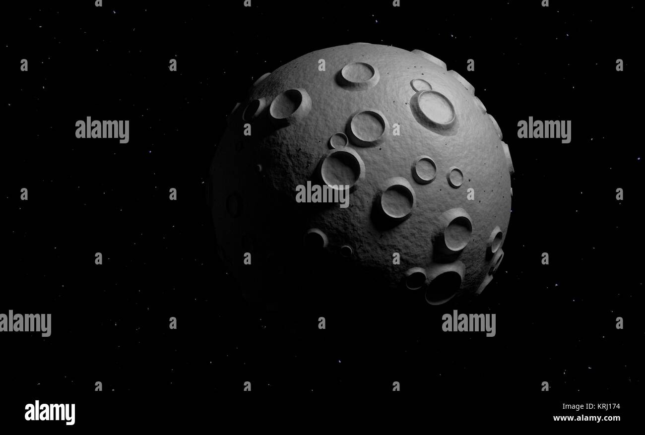 small planet in space 3d render Stock Photo - Alamy