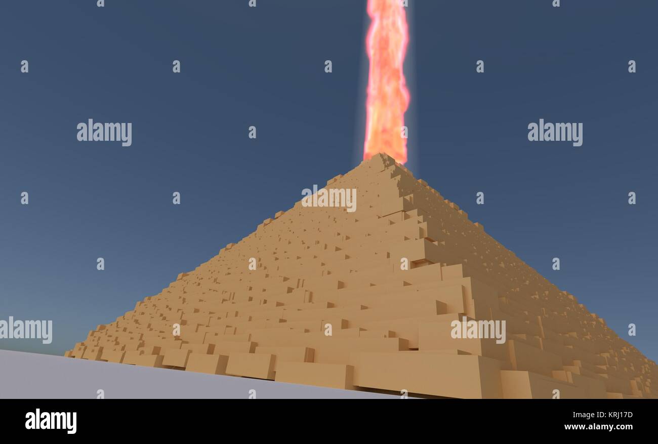Energy flow on pyramid 3d illustration Stock Photo - Alamy