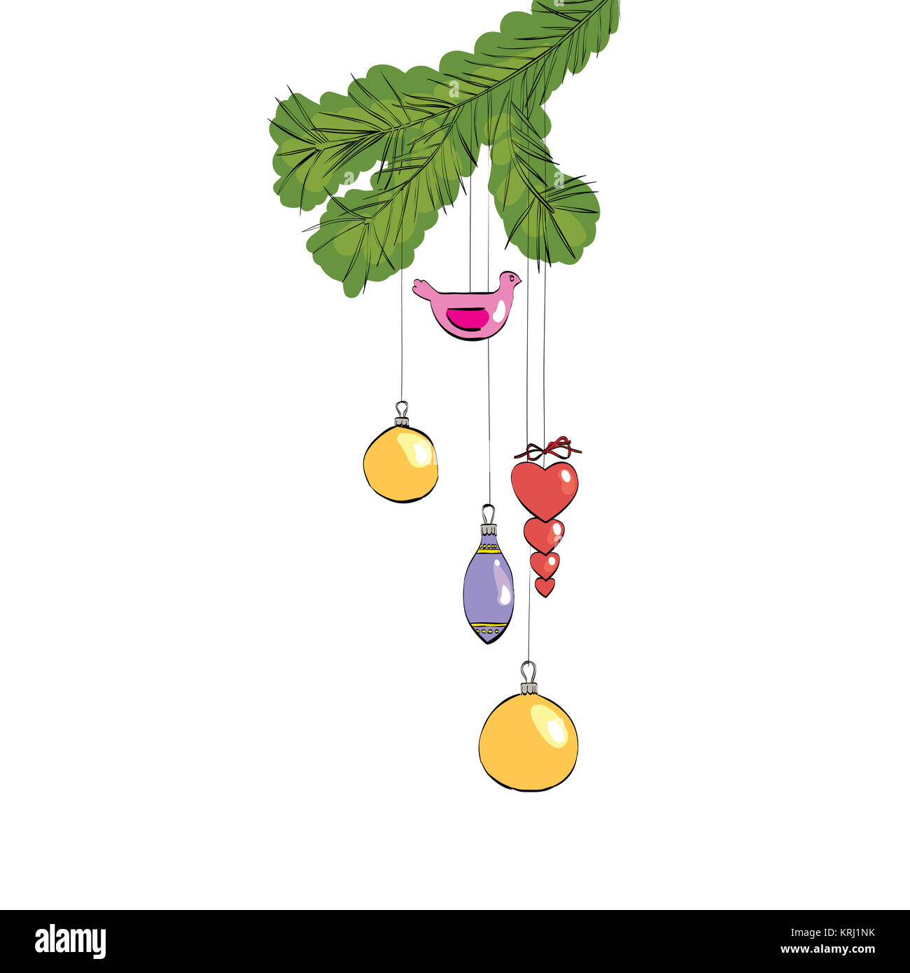 Christmas tree red toys Cut Out Stock Images & Pictures - Alamy