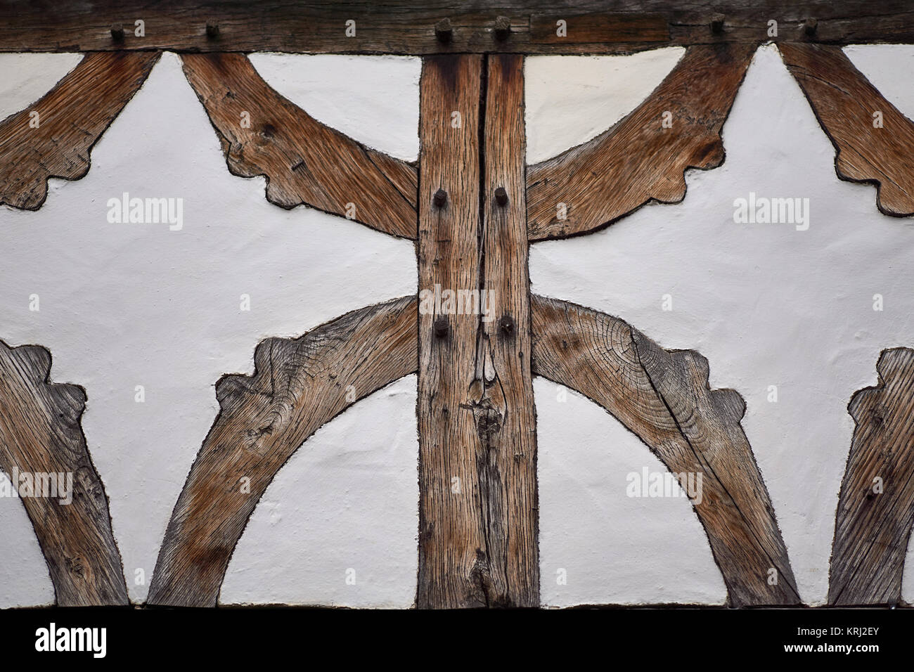 Closeup of Tudor style beams - Stratford-upon-Avon, Warwickshire ...