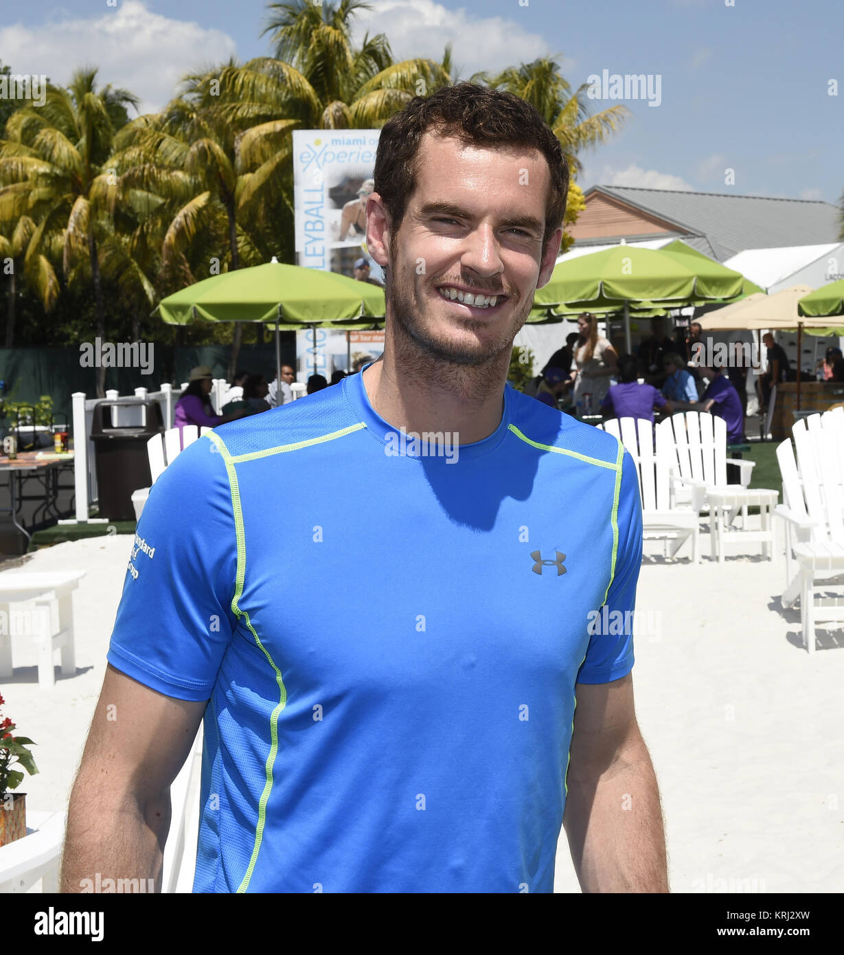 KEY BISCAYNE, FL - MARCH 24: Andy Murray speaks to the media during Day ...