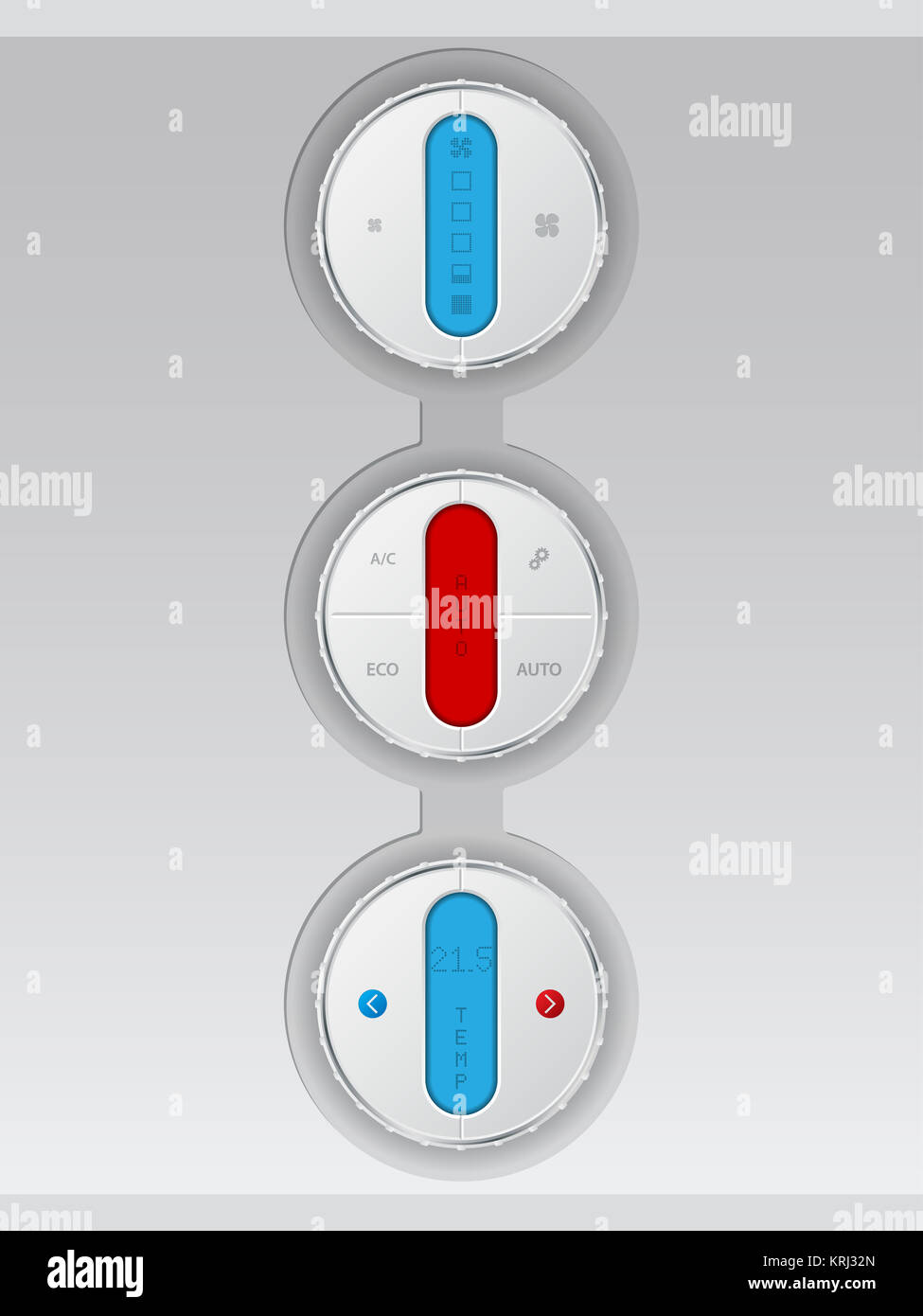 Digital air conditioning control panel combo Stock Photo - Alamy